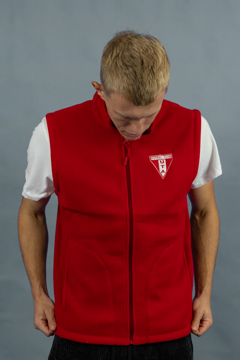 Vestă bărbați roșie UTA fleece - UTA Fan Shop